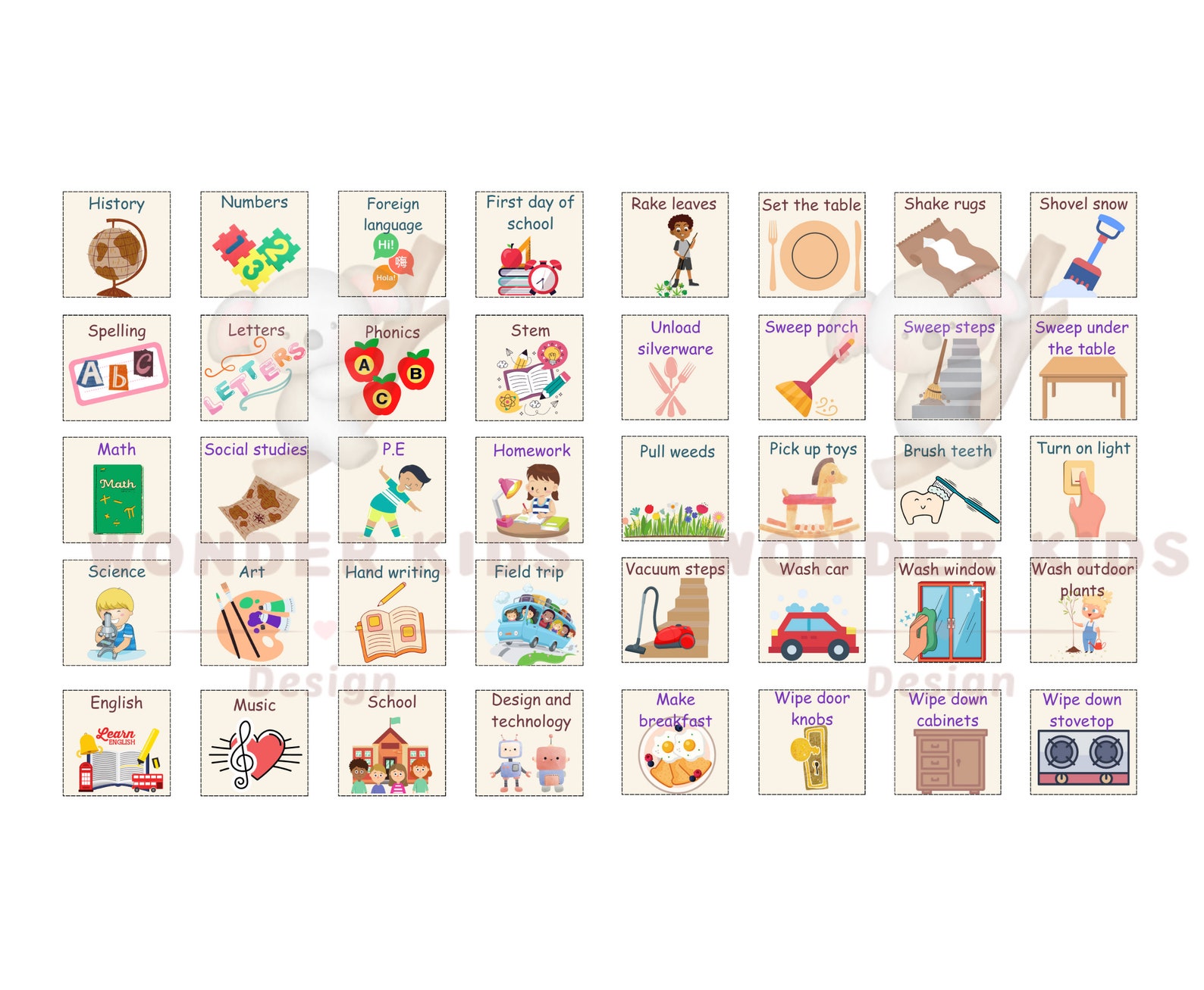Printable Routine Cards Visual Schedule Toddler Daily - Etsy