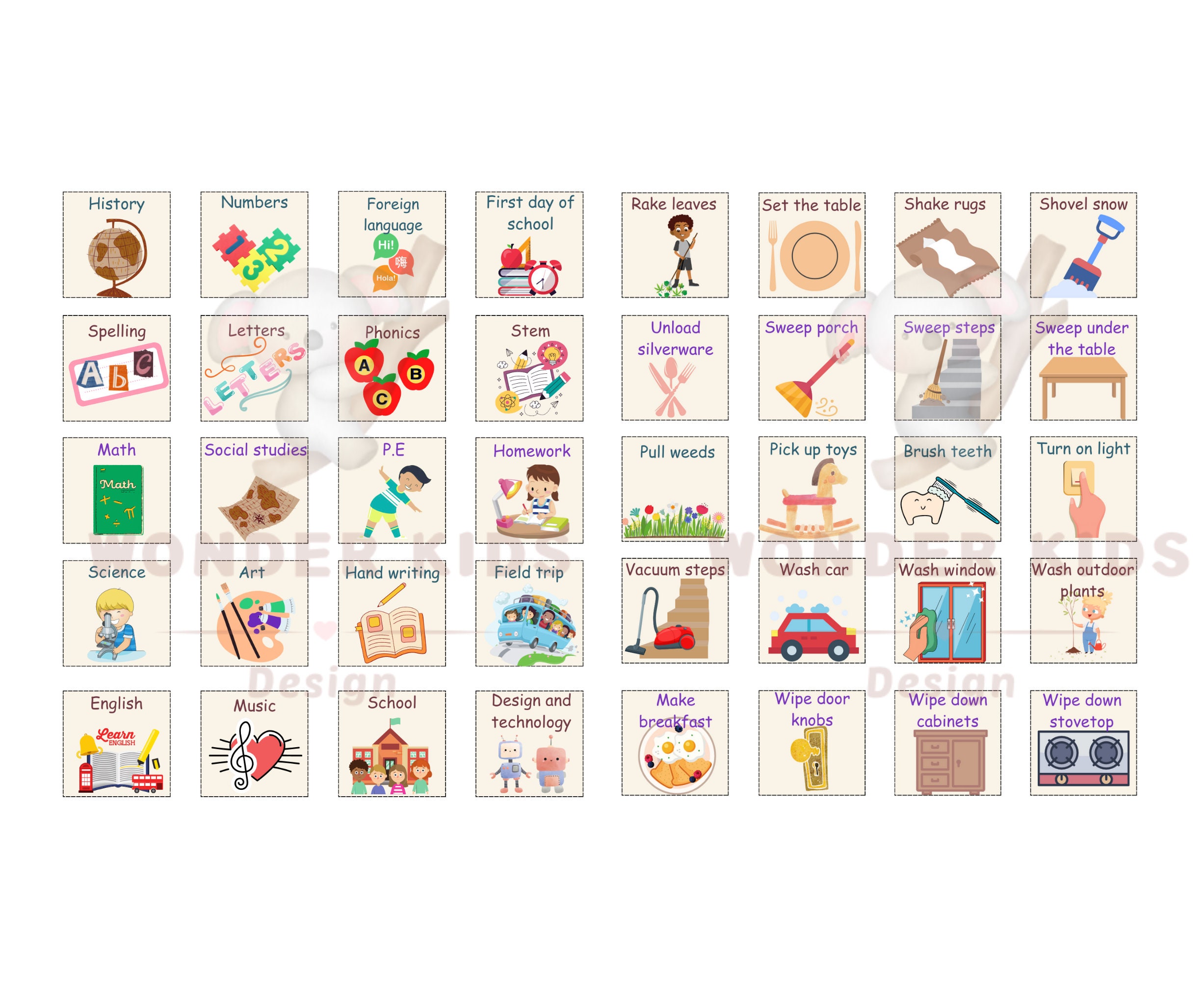 Printable Routine Cards Visual Schedule Toddler Daily - Etsy