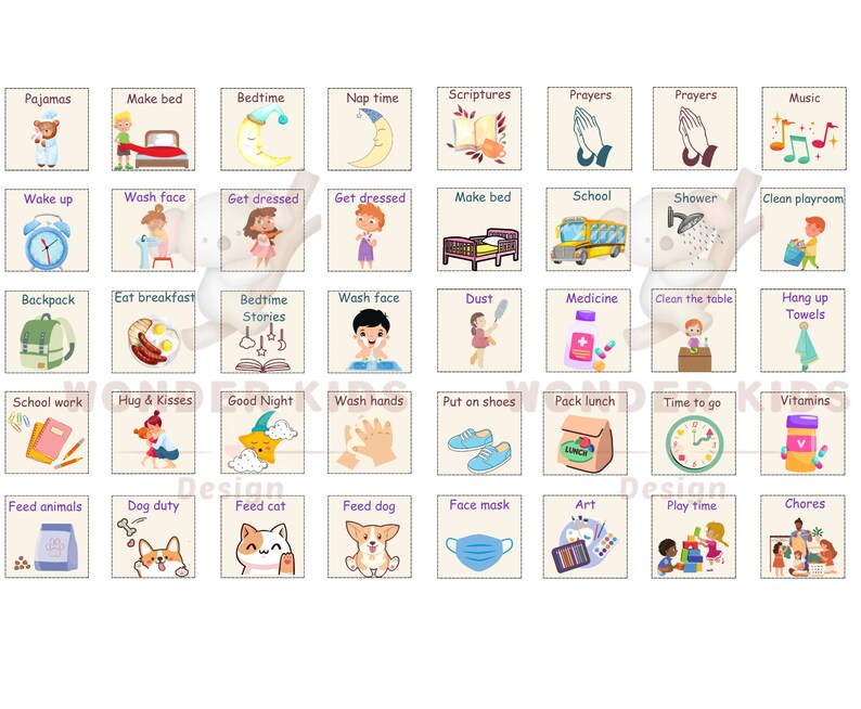 Printable Routine Cards Visual Schedule Toddler Daily - Etsy