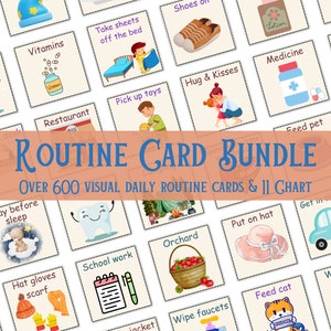 Printable Routine Cards Visual Schedule Toddler Daily - Etsy