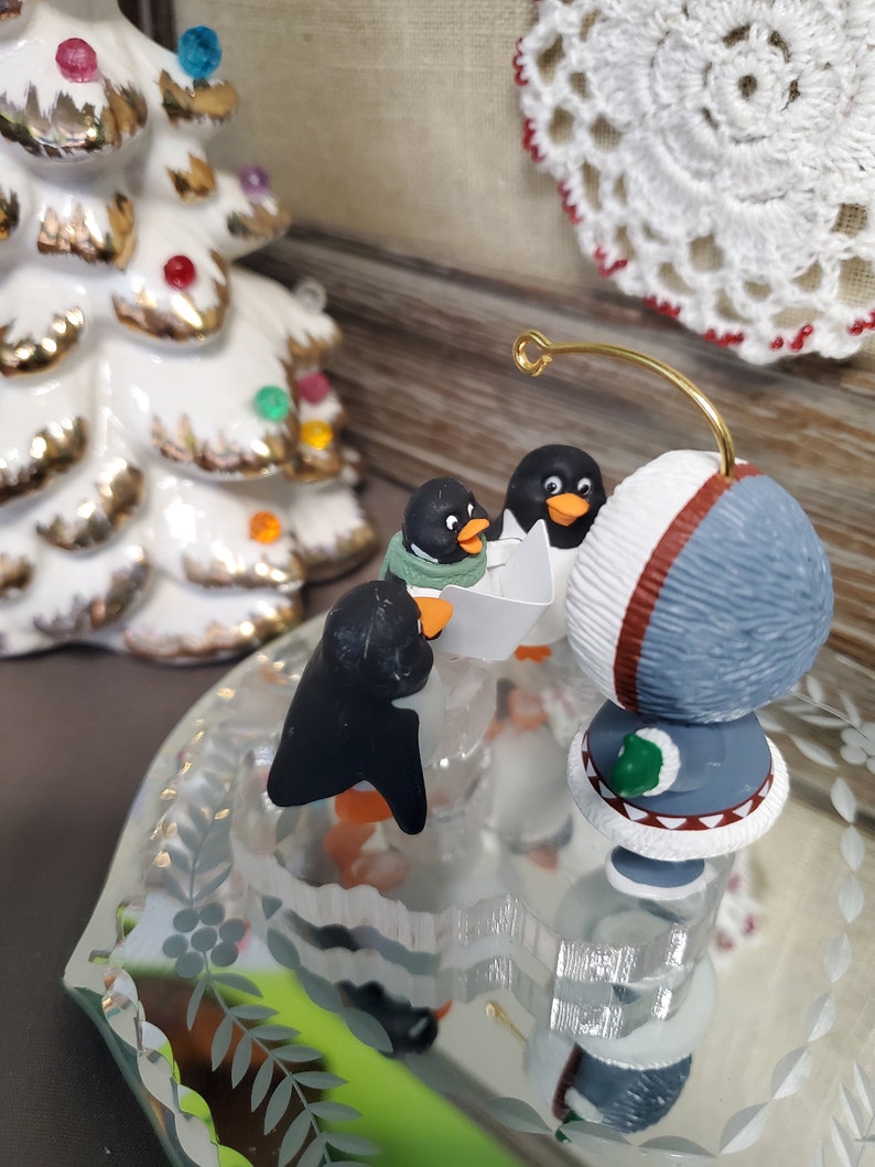 Vintage Hallmark Frosty Friends 1998 Inuit and Penguin Choir Ornament ...