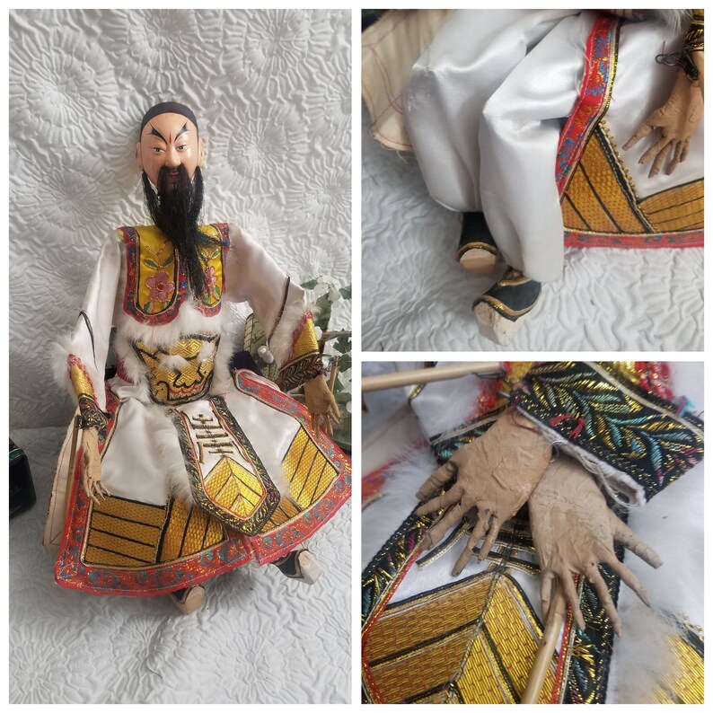 Clay Chinese Opera Puppet Doll, Articulated Asian Cultural Handmade ...