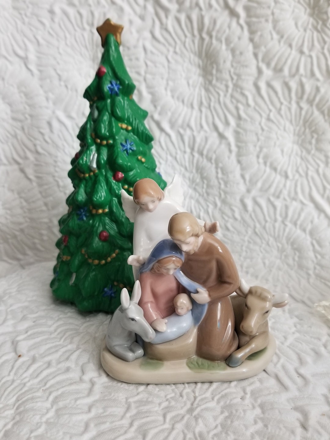 Fine Bone China Porcelain Nativity Scene Figurine, Cosmos Signed ...