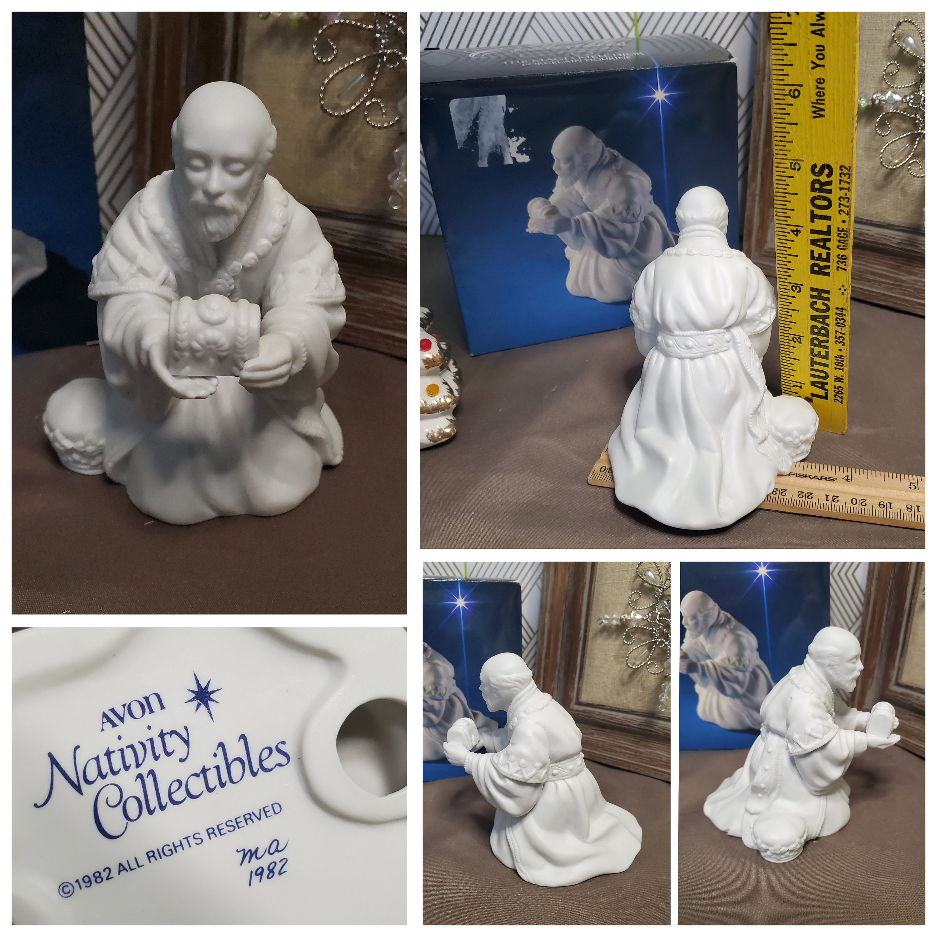 Vintage 1980s Avon Nativity Set 14pc, Christmas Nativity Ceramic Mary ...