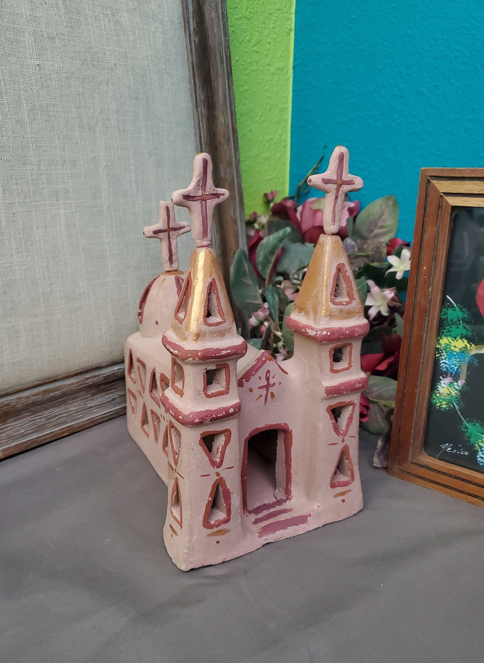 Vintage 1960s/70s Terracotta Church Mexican Folk Art Clay - Etsy