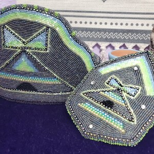 Native American Bead Crown and Barette, Handmade Tribal Princess Crown ...