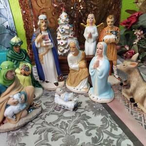 Vintage 1960s Jeweled Nativity Set 9pc Christmas Nativity - Etsy