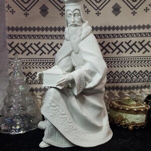 Lladro King Melchior Statue Bisque White Figurine Nativity Replacement ...