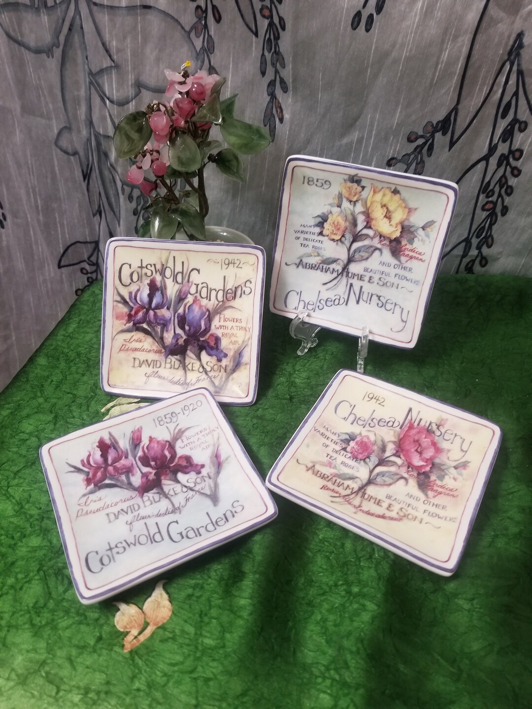 Susan Winget Mini Porcelain Plate Coasters Inspirational - Etsy