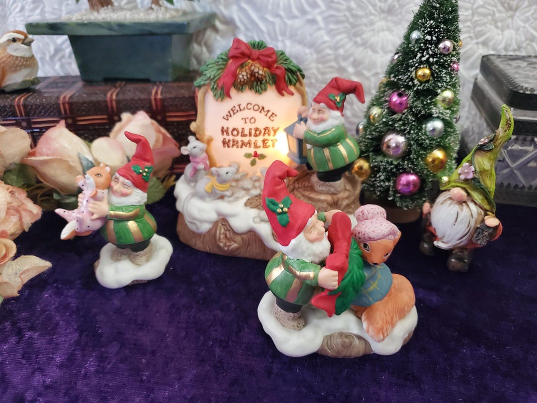 Rare Fitz & Floyd Holiday Hamlet Ceramic Figurines Signed Fitz Floyd ...