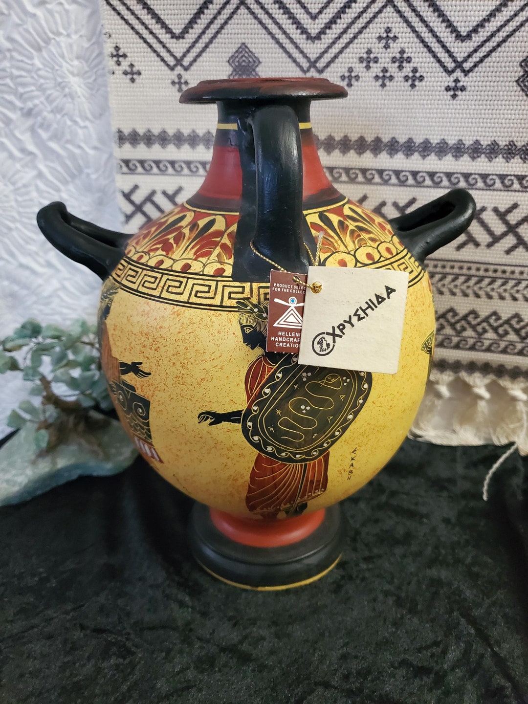 Ancient Greece Greek Pictorial Ceramic Handmade, Hand Painted Pitcher ...