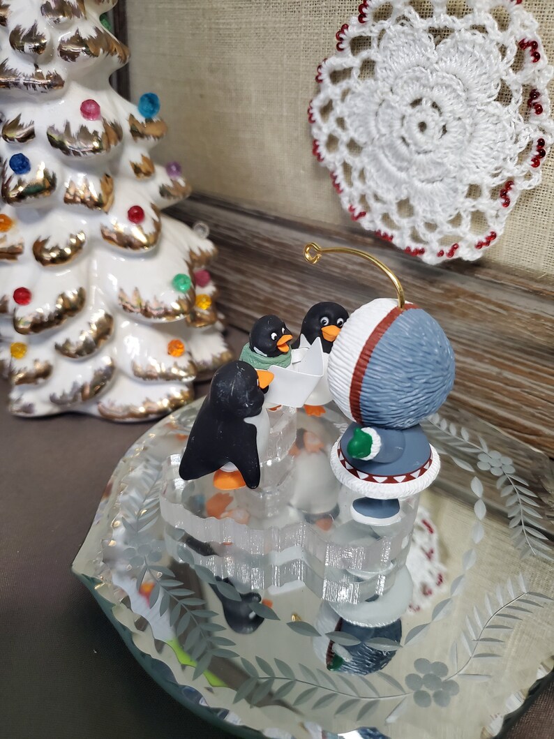 Vintage Hallmark Frosty Friends 1998 Inuit and Penguin Choir Ornament ...