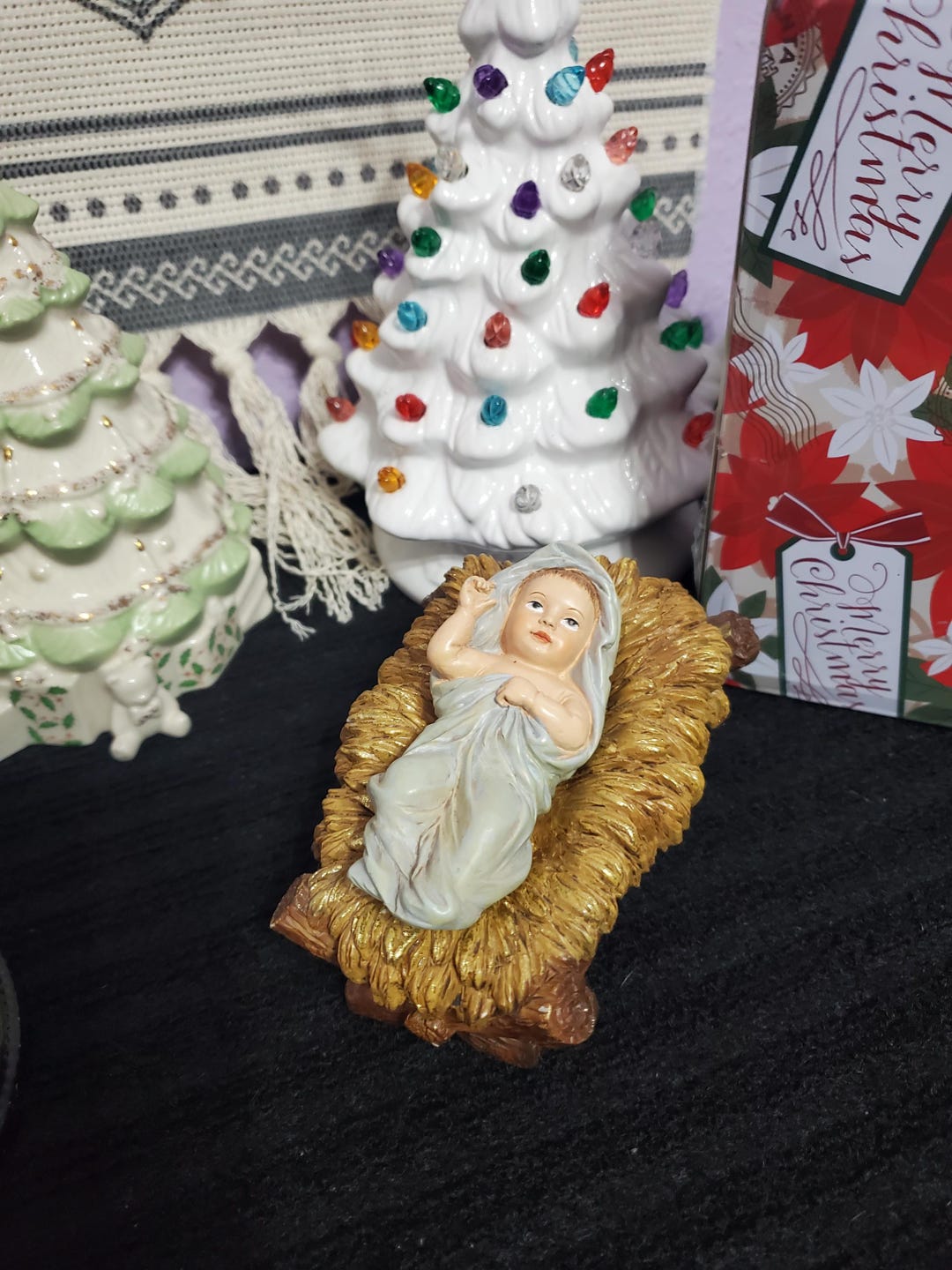 Baby Jesus, Nativity Baby Jesus Hard Cast Solid Resin Figurine, Large 4 ...