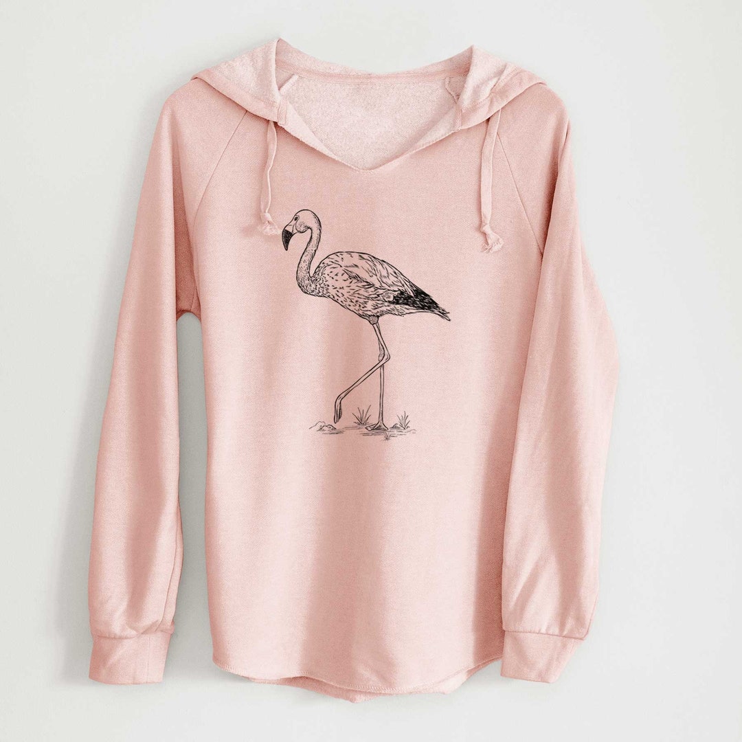 Hand-drawn Flamingo Graphic Sweatshirt – Women's Wave Wash Pullover - Etsy