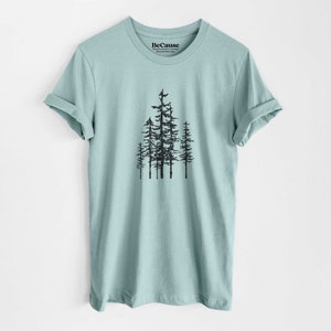 Evergreen Trees T-shirt - Lightweight Unisex 100% Cotton - Hiking Shirt ...
