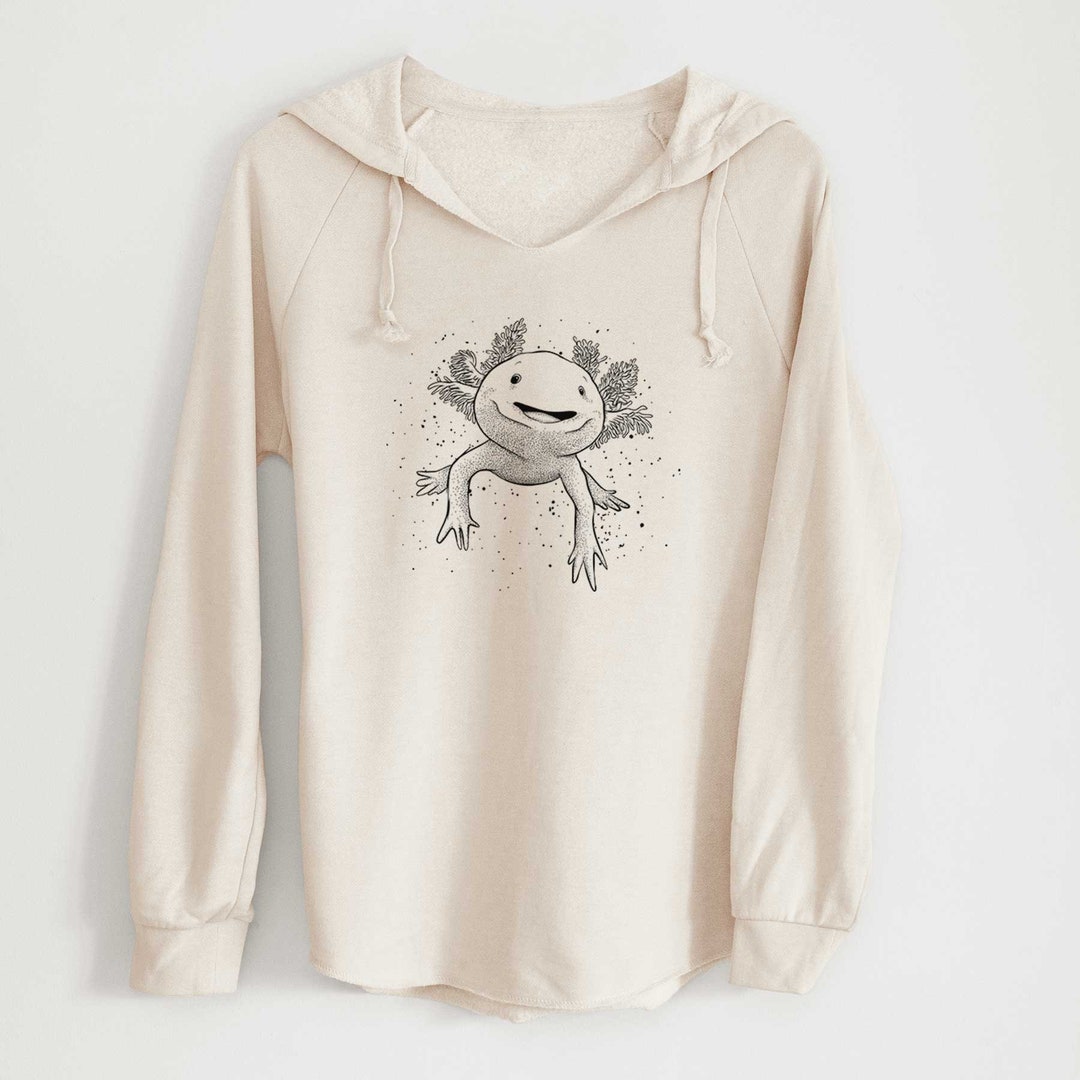 Axolotl Graphic Hoodie – Cali Wave Wash Pullover Sweatshirt - Etsy