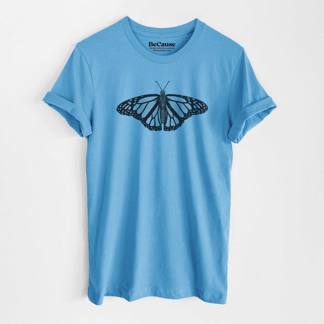Monarch Butterfly T-shirt - Lightweight Unisex 100% Cotton - Botanical ...