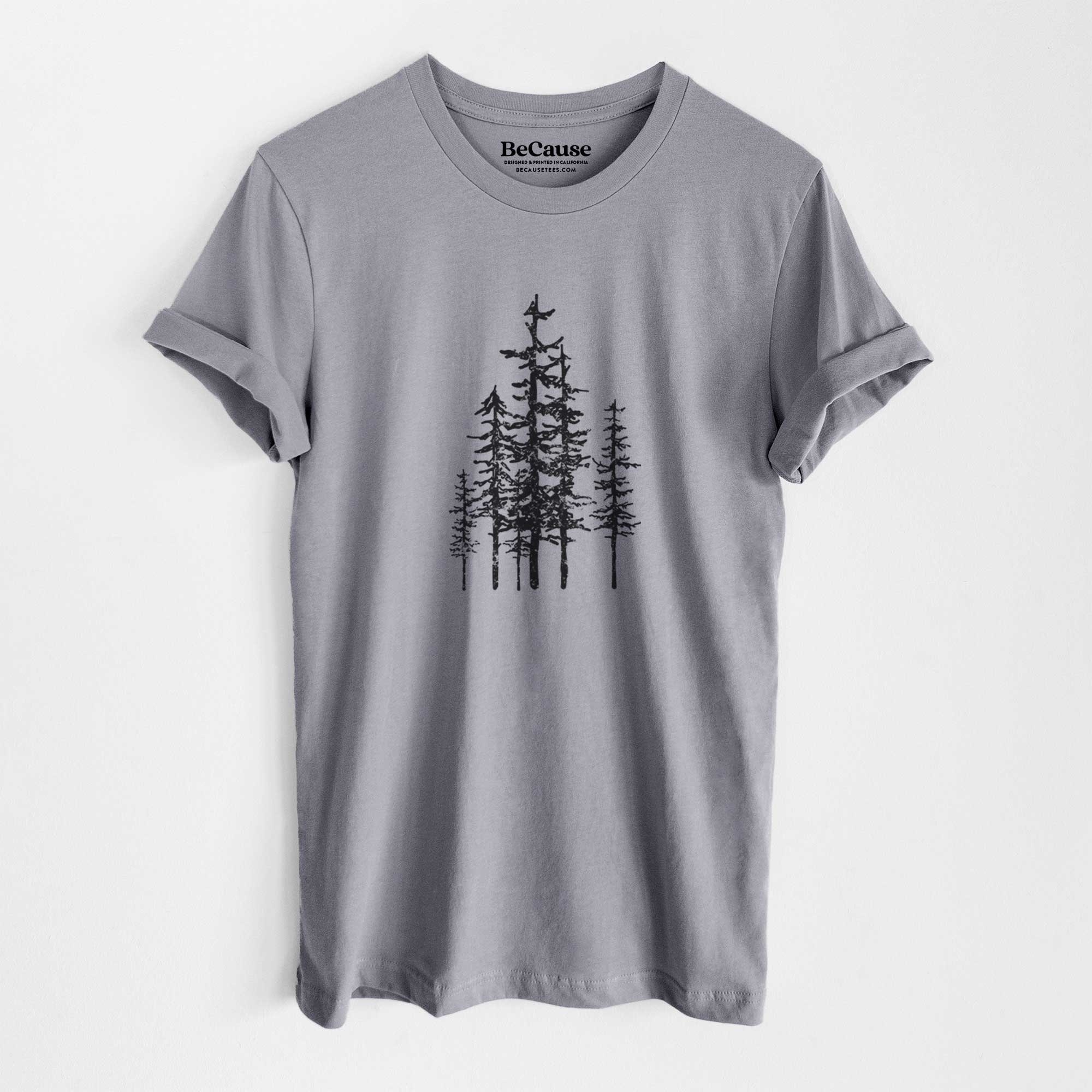 Evergreen Trees T-shirt - Lightweight Unisex 100% Cotton - Hiking Shirt ...