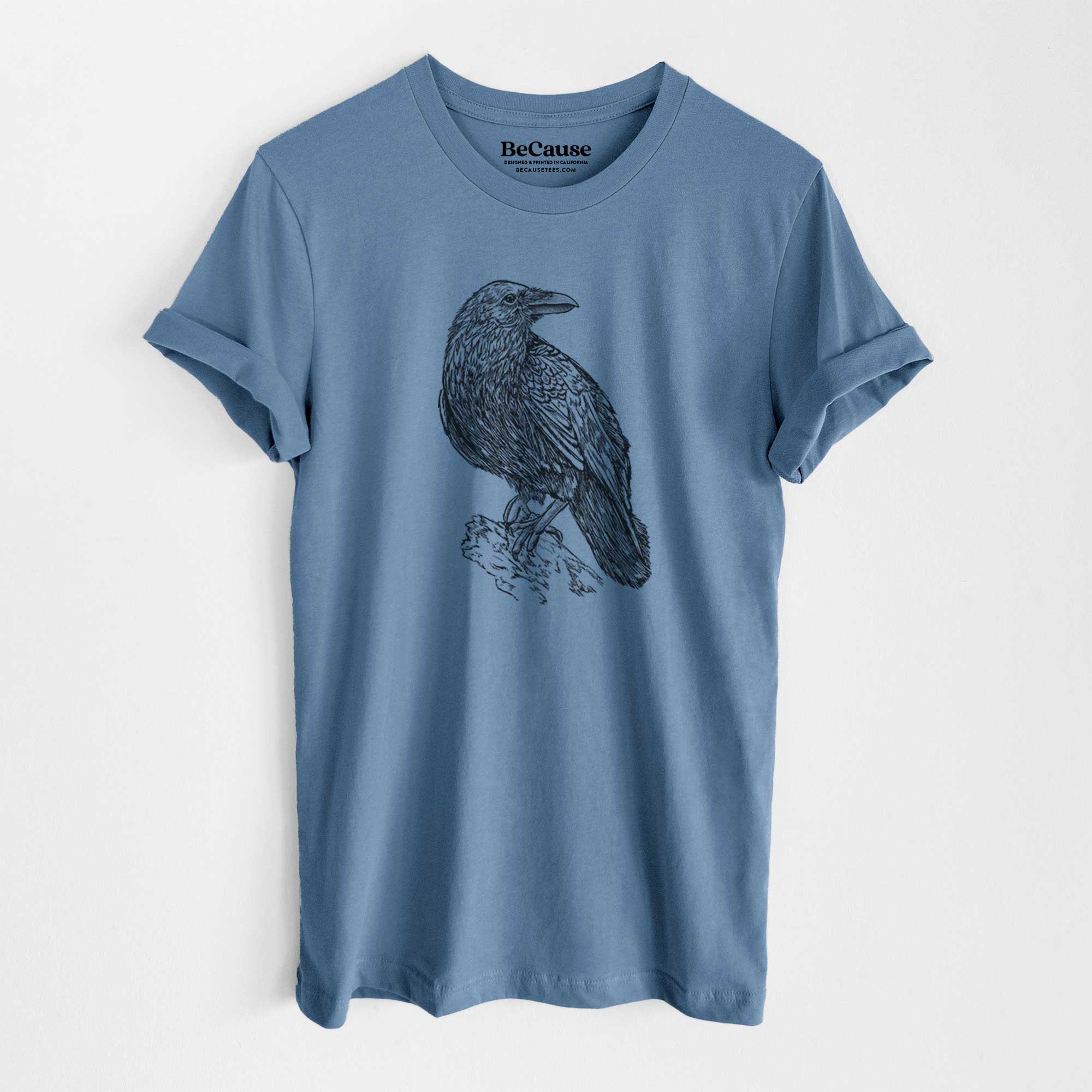 Common Raven T-shirt Lightweight Unisex 100% Cotton Nature Inspired ...