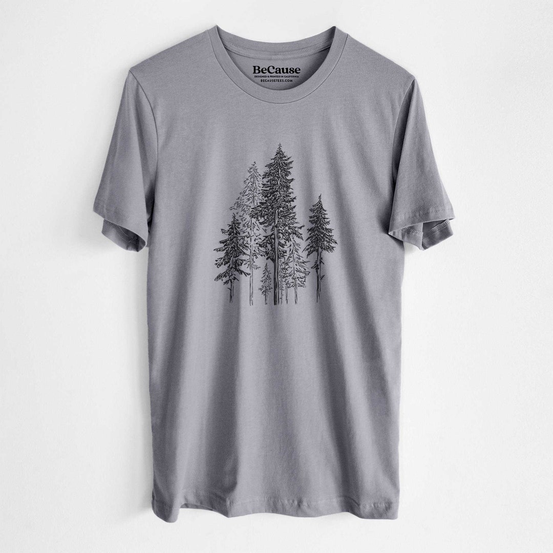 Evergreen Hemlock Forest T-shirt – Hand-drawn Nature Tee - Etsy