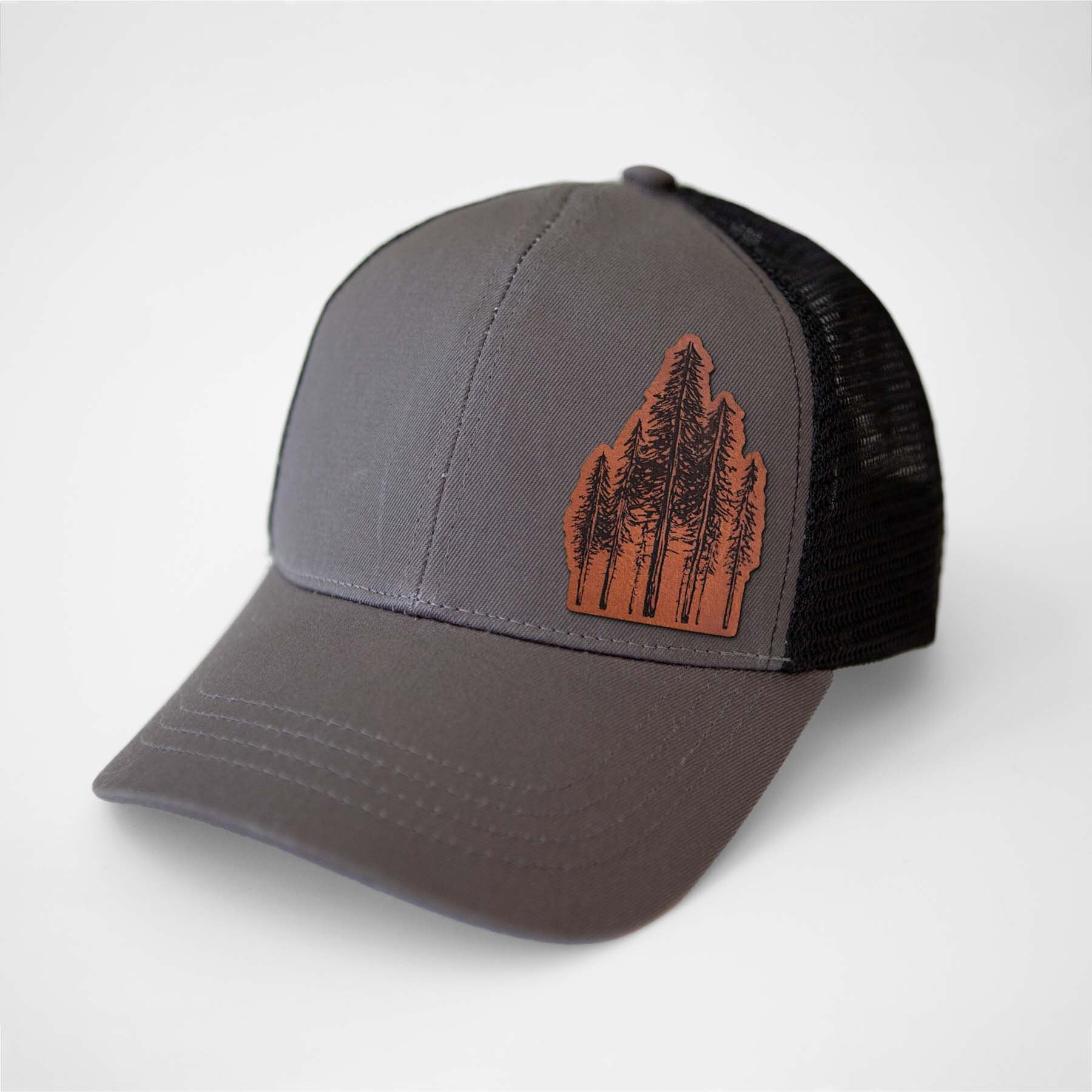 Evergreen Trees Eco Trucker Hat 3 Colors Organic Cotton and Recycled ...