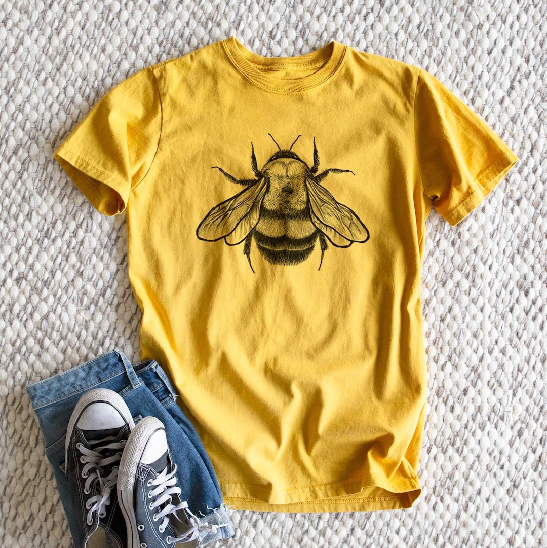 Rusty-patched Bumble Bee T-shirt - Heavyweight Unisex 100% Organic Cotton - Beekeeper Shirt ...