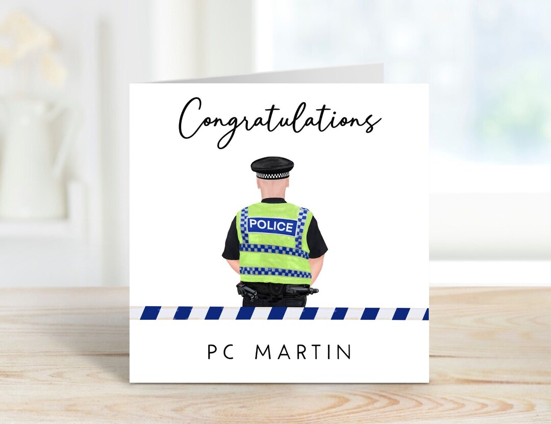 Police Card Personalised New Job Police Card Male Police Officer Police ...