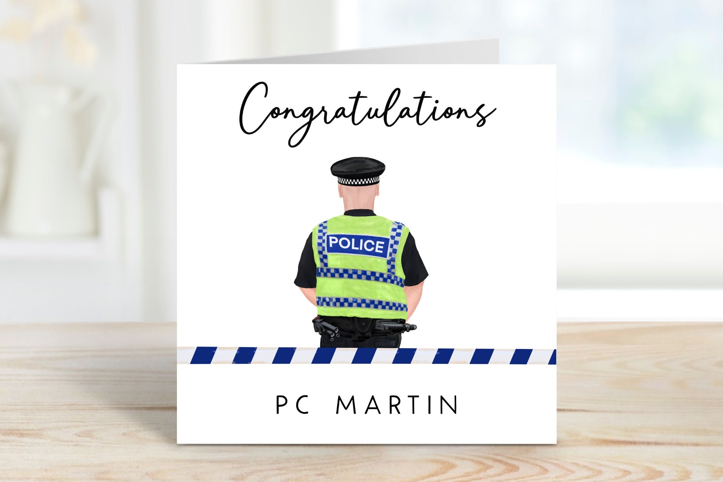 Police Card Personalised New Job Police Card Male Police - Etsy UK