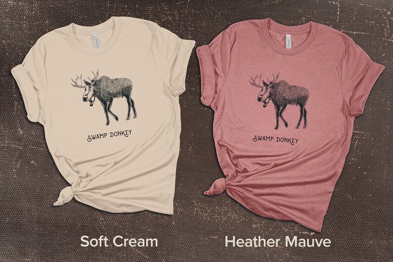 Moose Swamp Donkey Funny Unisex Bella+canvas Jersey Short Sleeve Tee ...