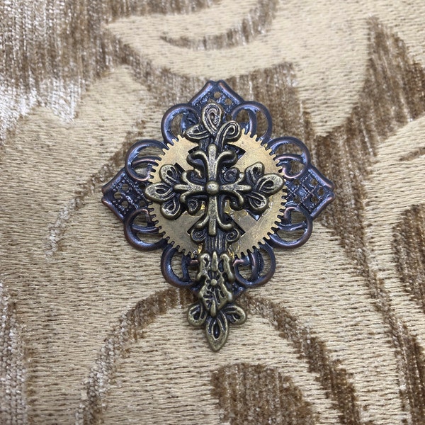 Steampunk Cross - Etsy