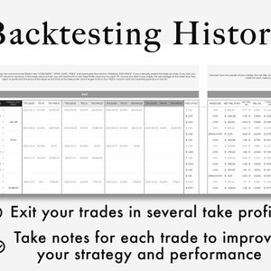 Backtesting Journal Pro Google Sheets Spreadsheet Template Stocks Forex ...