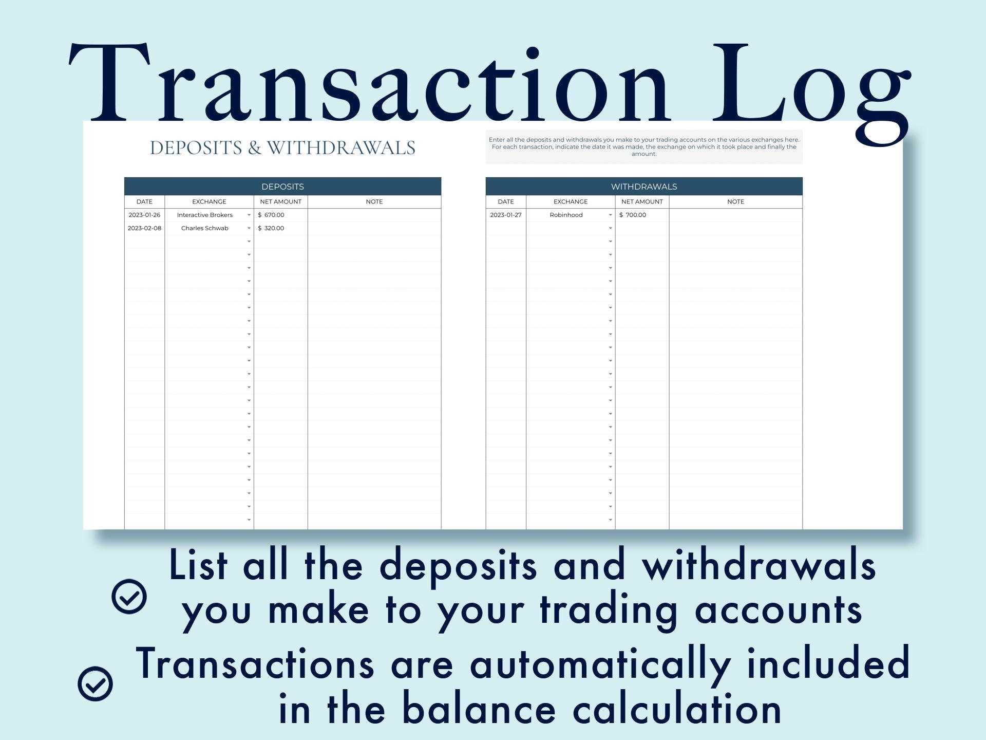Option Trading Journal & Dashboard Spreadsheet Google Sheets Template ...