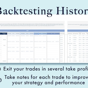 Backtesting Journal Pro Google Sheets Spreadsheet Template Stocks Forex ...