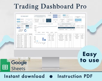 Trading Journal Pro Google Sheets Spreadsheet Template Forex Crypto ...
