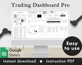 Trading Journal Pro Google Sheets Spreadsheet Template Forex Crypto ...