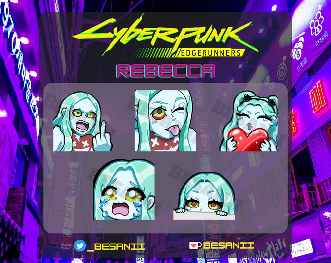 Cyberpunk2077, Cyberpunk Edgerunners, Rebecca, Emotes, Twitch, Discord ...