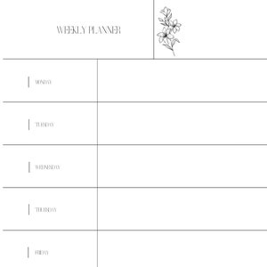 Weekly Planner Letter Size Printable Digital Download - Etsy