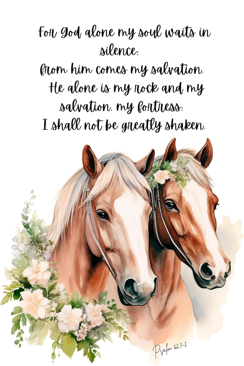 Horse Scripture Printable - Etsy