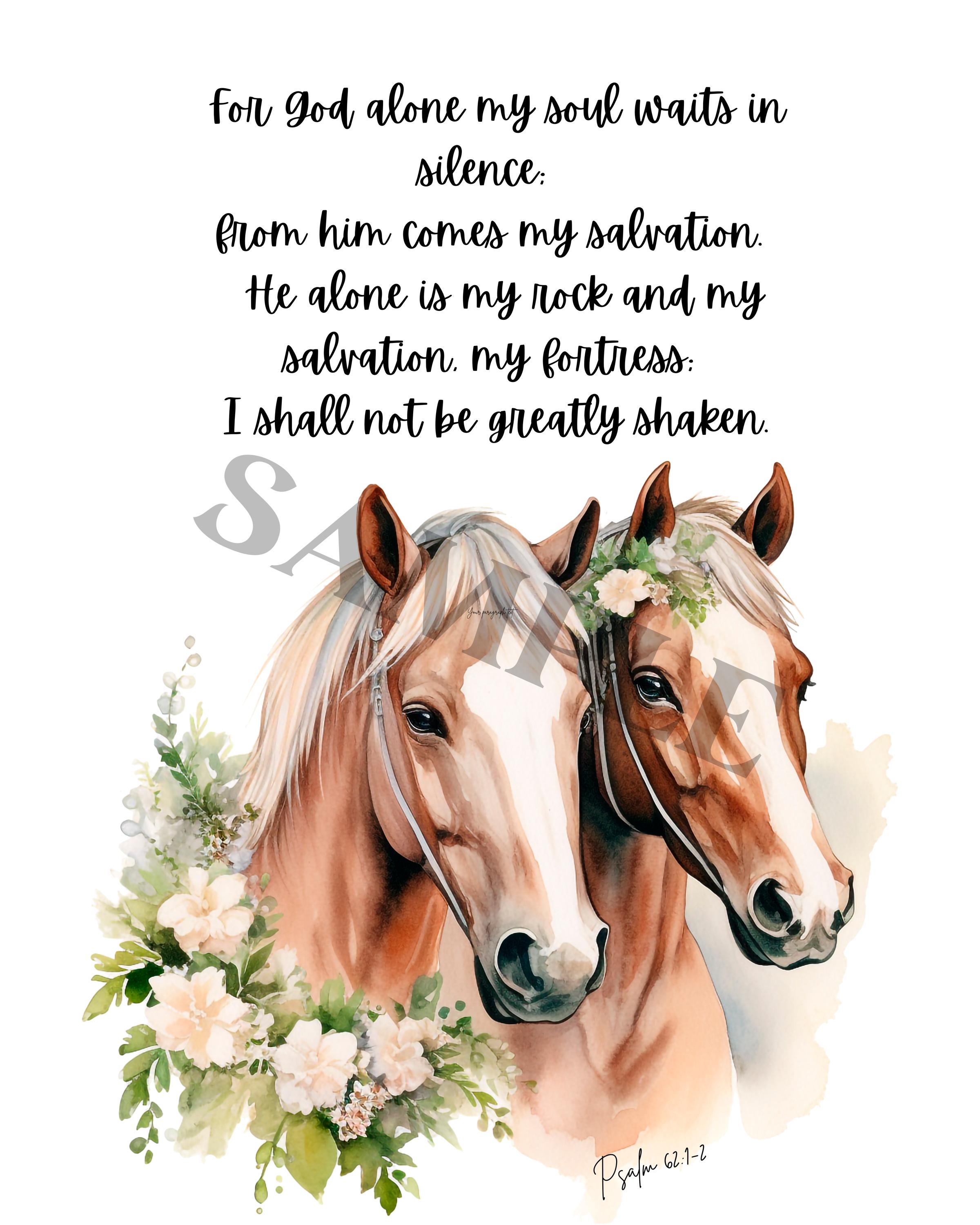 Horse Scripture Printable - Etsy