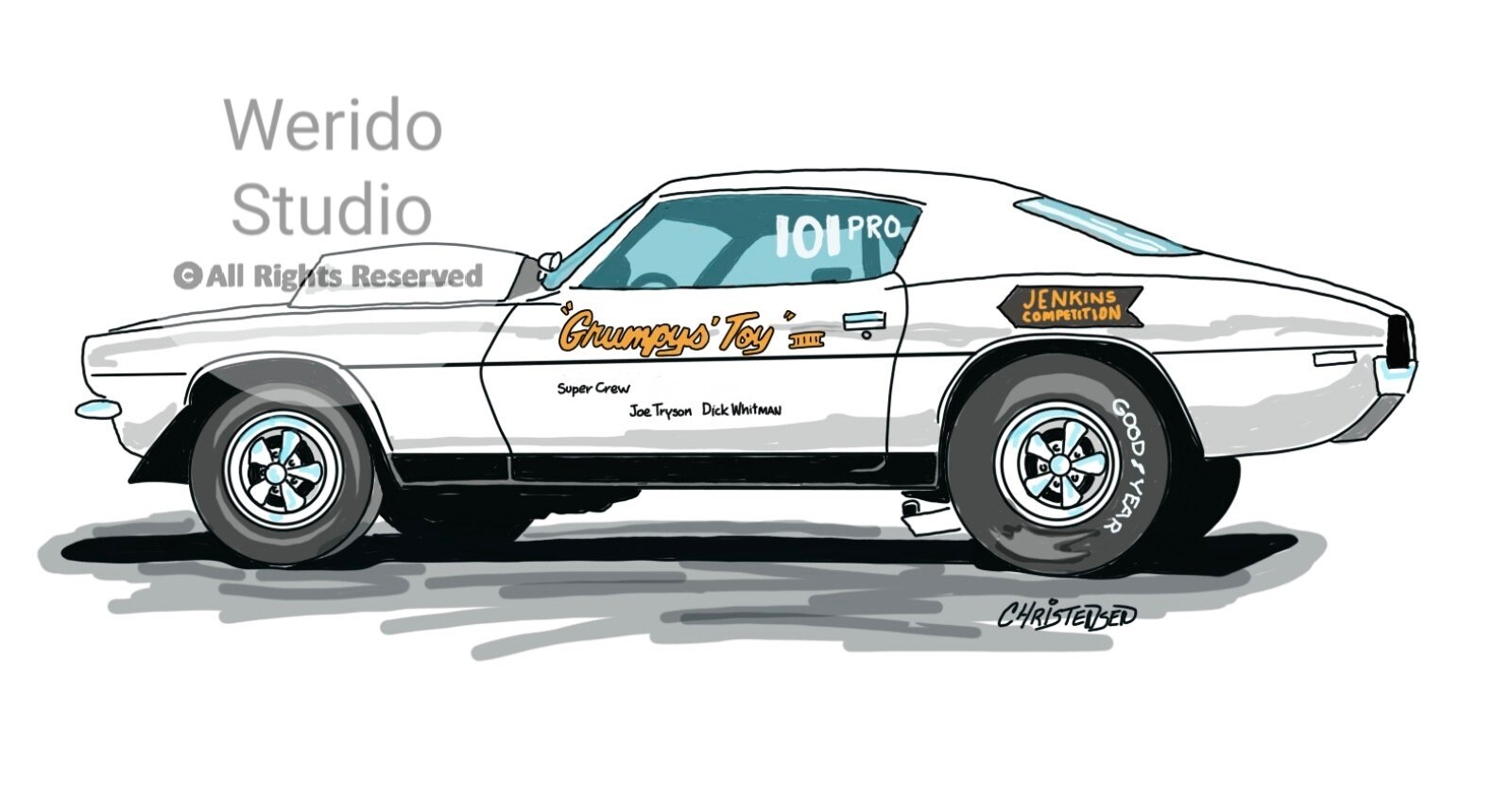 Bill grumpy jenkins Pro Stock 70 Camaro Drag Racer | Etsy