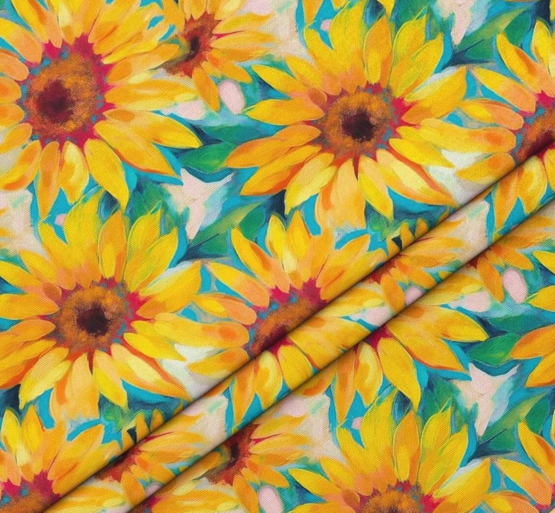 Sunflowers Print Upholstery Fabric, Summer Fabric Fabric for Chairs ...