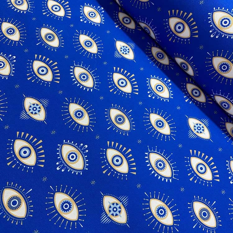 Evil Eye Printed Upholstery Fabric by Yard, Vintage Fabric for Bag ...