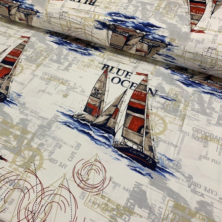 Nautical Print Fabric