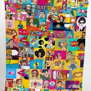Magazine Pop Art Retro Upholstery Fabric by the Yard, 50s, 60s, 70s ...