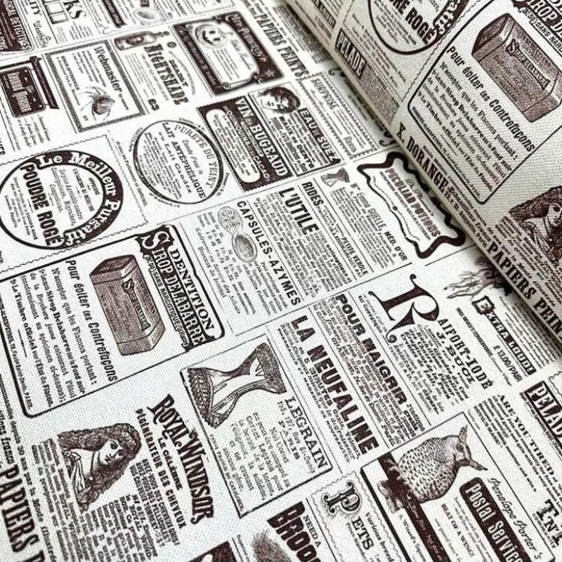 Newspaper Fabric - Etsy