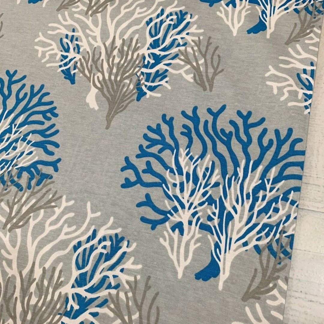 Ocean Coral Upholstery Fabric by Yard, Nautical Fabric, Underwater ...