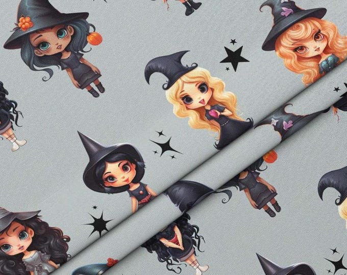 Scary Halloween Cats Panel Fabric | Poster Print, Upholstery, for Use ...