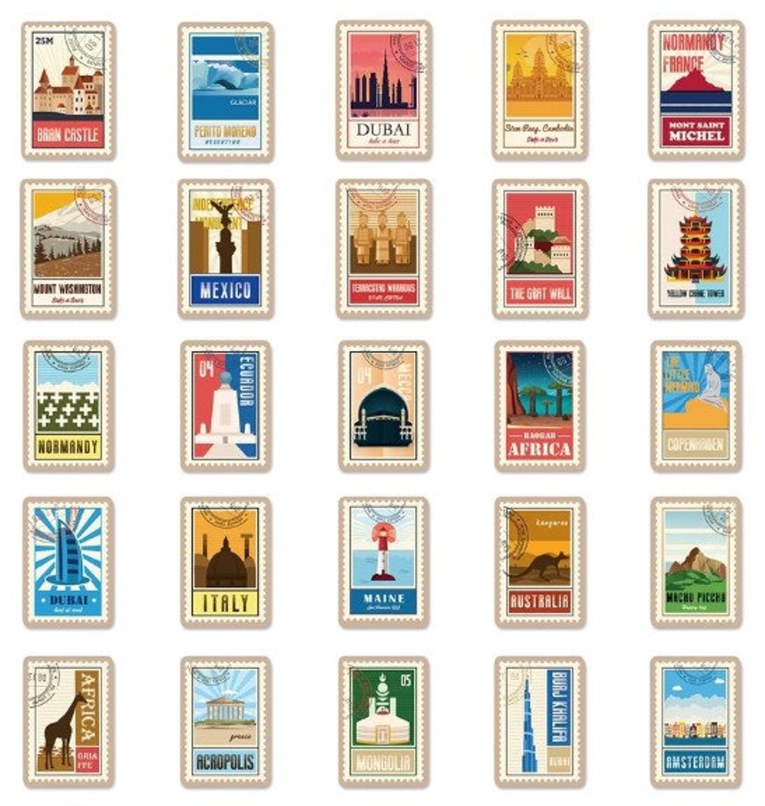 Vintage Ephemera Stickers Package - Etsy