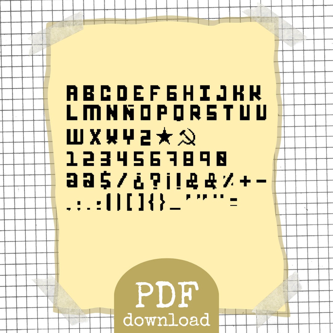 Soviet Font Modern Counted Cross Stitch Pattern - Etsy