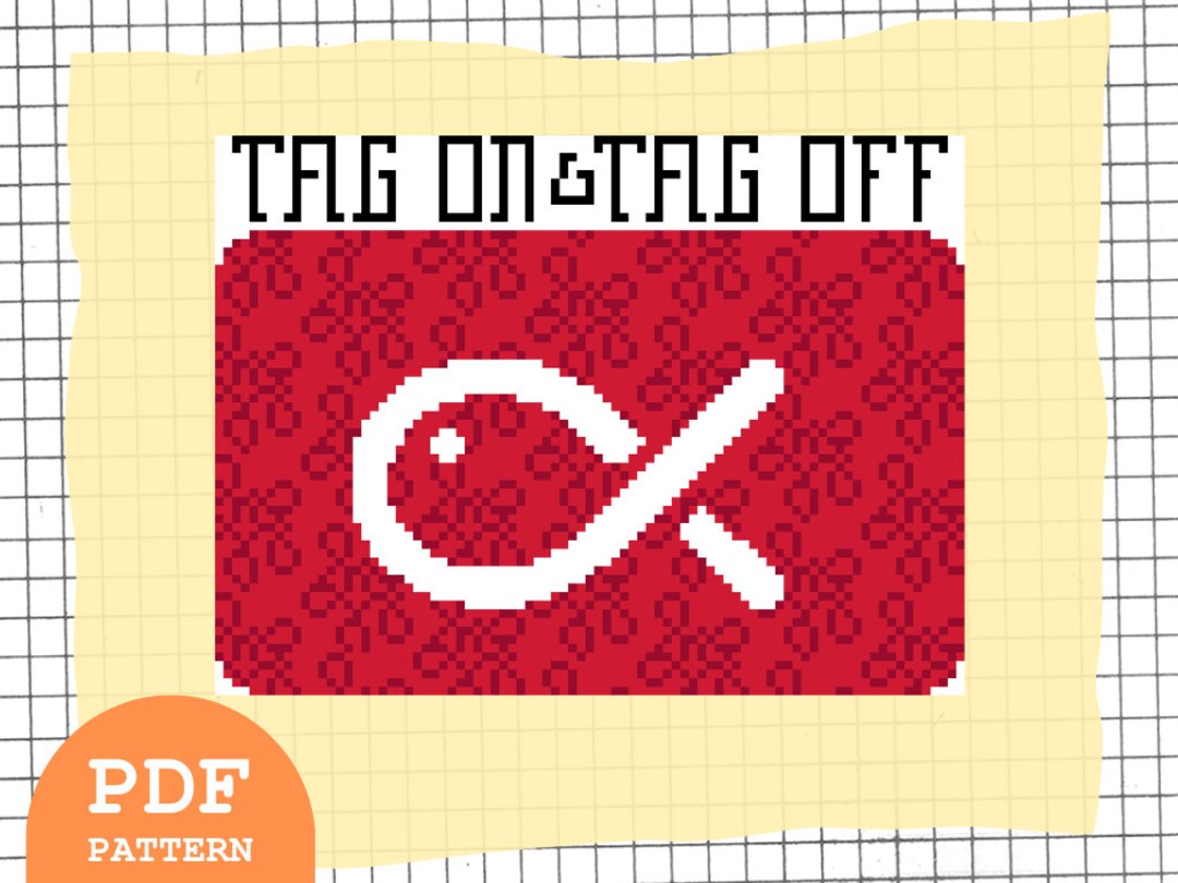 Snapper Card Modern Counted Cross Stitch Pattern - Etsy